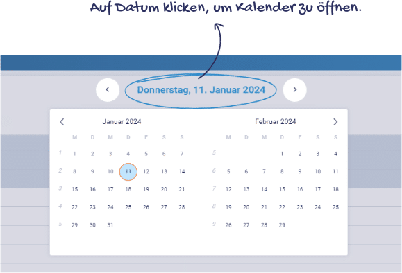 Kalender anzeigen - studiolution